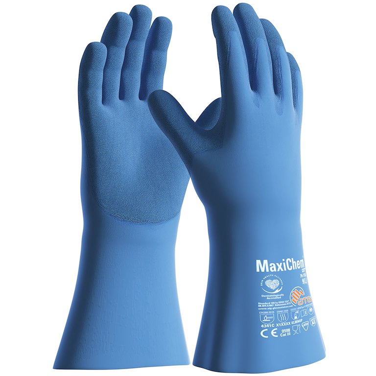 ATG MaxiChem Cut lateks rukavica plava 35 cm