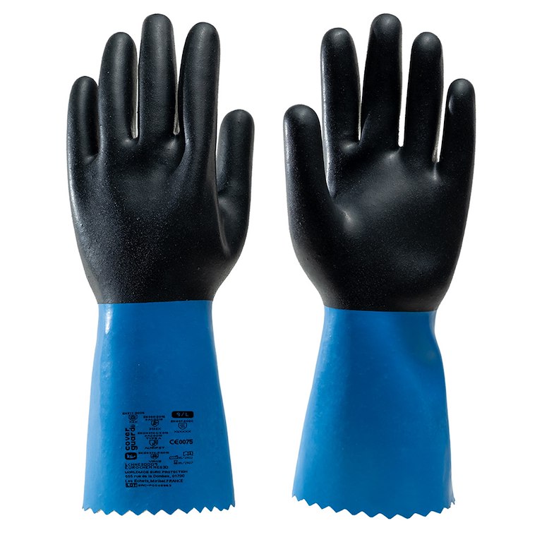 Neoprenske rukavice EUROCHEM NE530 crno-plave veličina 10