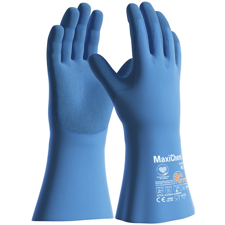 ATG MaxiChem lateks duga hemijska rukavica plava 35 cm