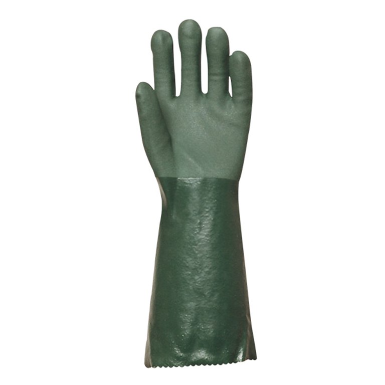 PVC rukavice 40 cm zelene