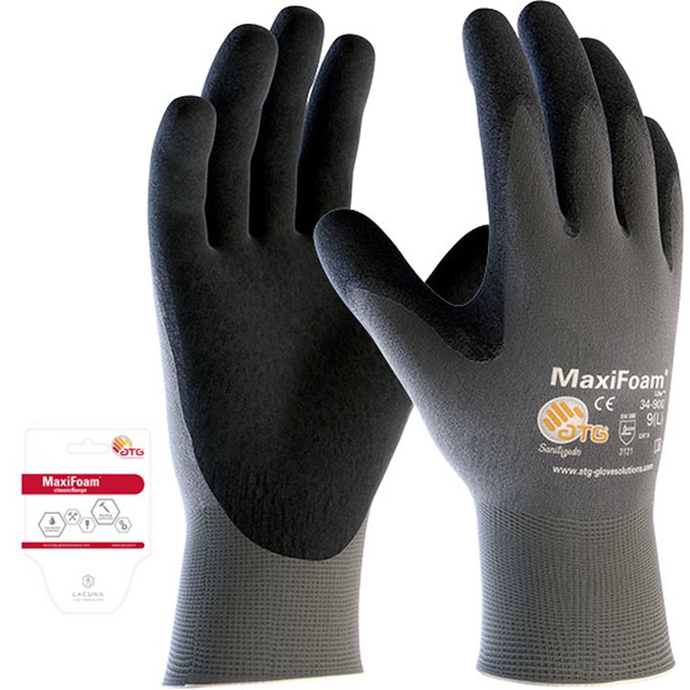 ATG MaxiFoam radna rukavica sivo-crna