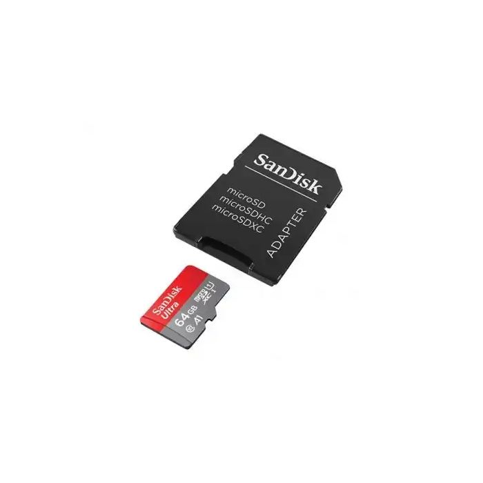 Micro SD 64GB SanDisk Ultra + adapter SDSQUAB-064G-GN6MA