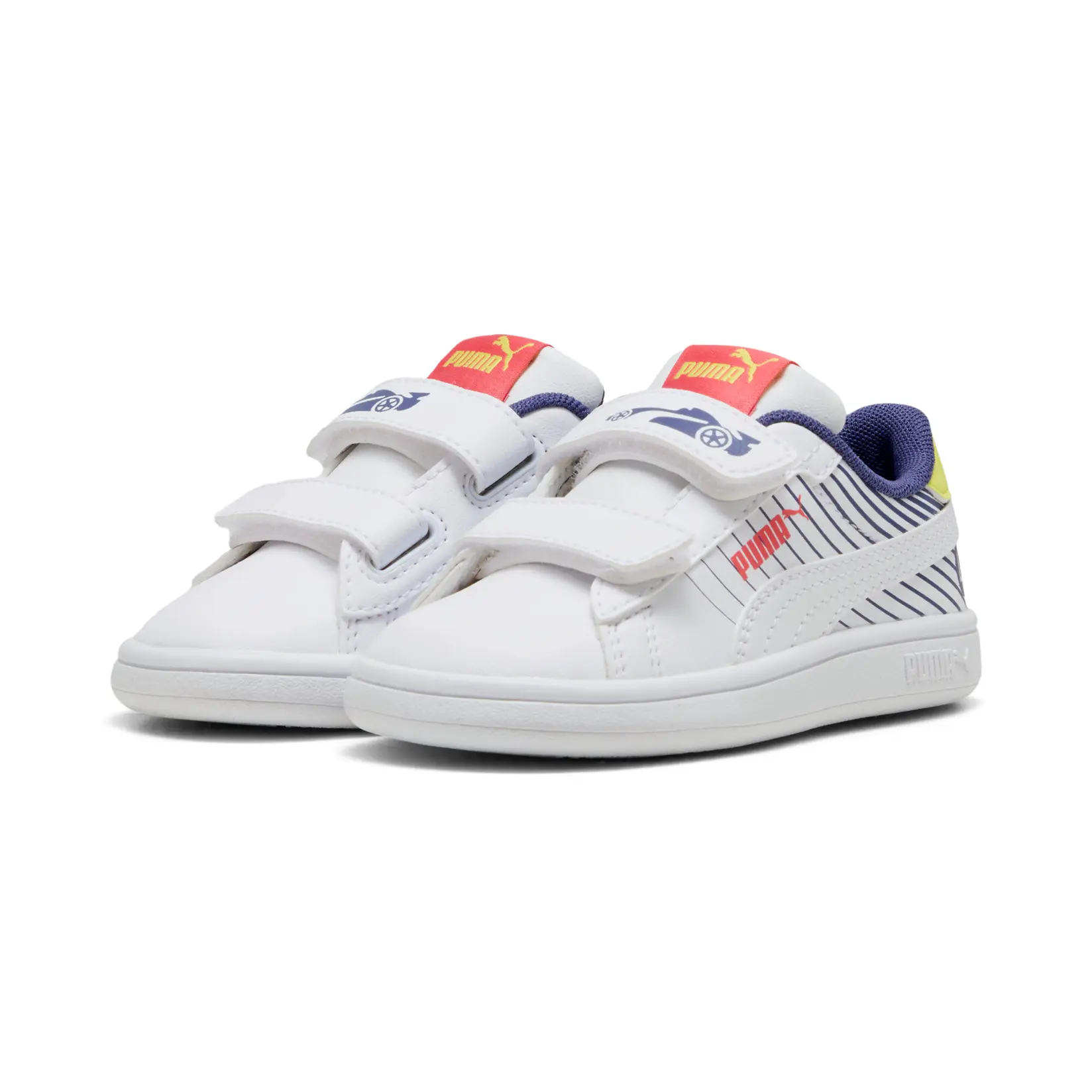 PUMA Patike za dečake Smash 3.0 Poised 2 race V Inf, 400658-01, Bele