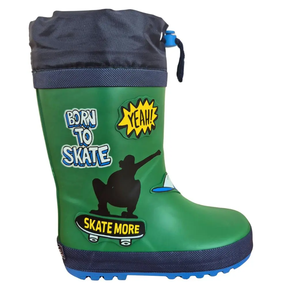 Pollino Gumene čizme za dečake POL40 Skate, Zelene