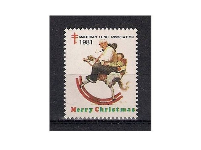 cf USA 1981. American Lung Association label Merry Chri