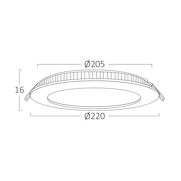 LED panel 18W UGRADNI OKRUGLI 4000K BP01-41810 Braytron