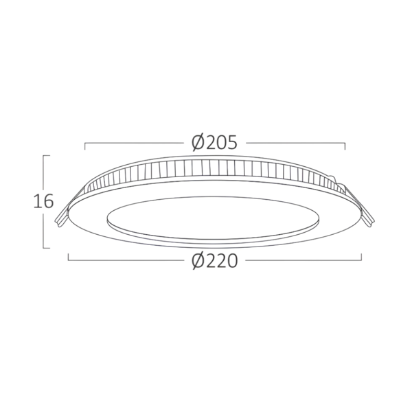 LED panel 18W UGRADNI OKRUGLI 6500K BP01-41830 Brytron