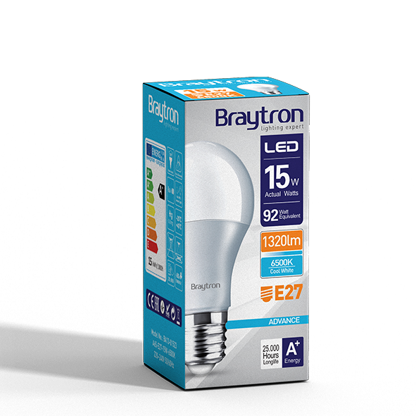 BA13-01523 LED SAIJALICA 15W E27 A65 6400K