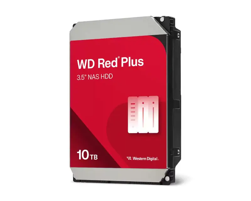 WD Hard disk Red Plus, 10TB, 3.5", SATA III, (WD100EFGX)