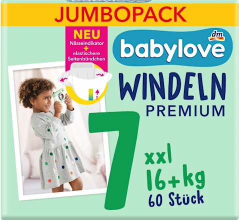 babylove
PREMIUM pelene veličine 7 XXL (16+ kg), 60 kom