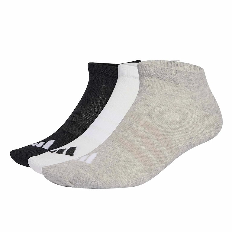 Adidas Čarape T Ess Low 3P, KC9629, Crne, sive i bele