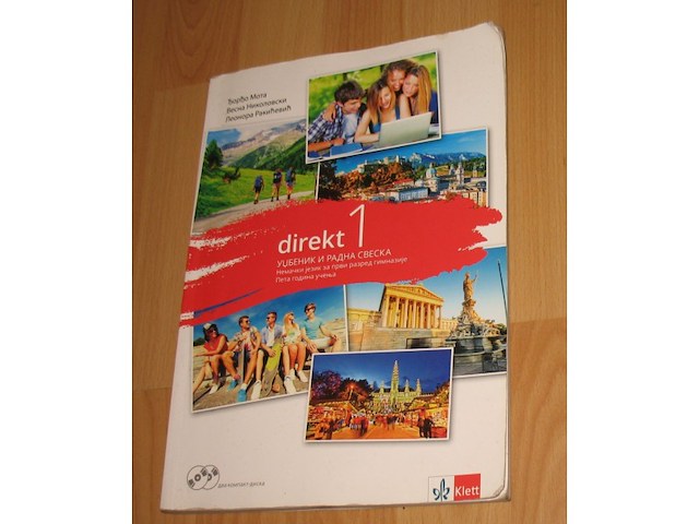 DIREKT 1 KLET NEMACKI UDZBENIK I RADNA SVESKA + CD