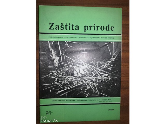 Zaštita prirode časopis 10 1957. godina