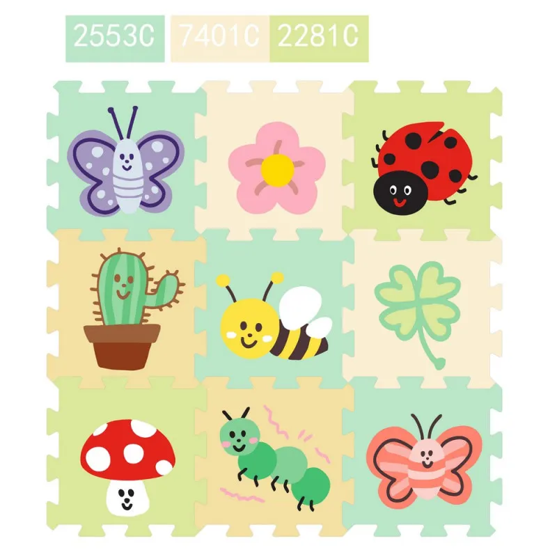 PODLOGA PUZZLE MAT FLOWERS &INSECTS