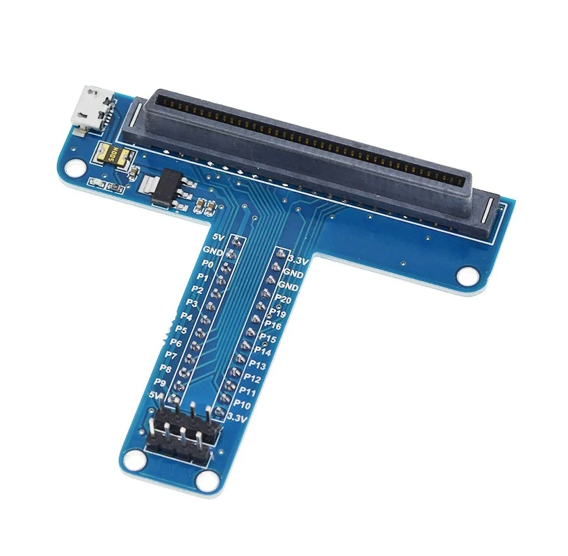 T-Type GPIO Ekstenziona Ploča za BBC Micro:bit sa 5V i 3.3V Izlazima - za STEM i Prototipovanje