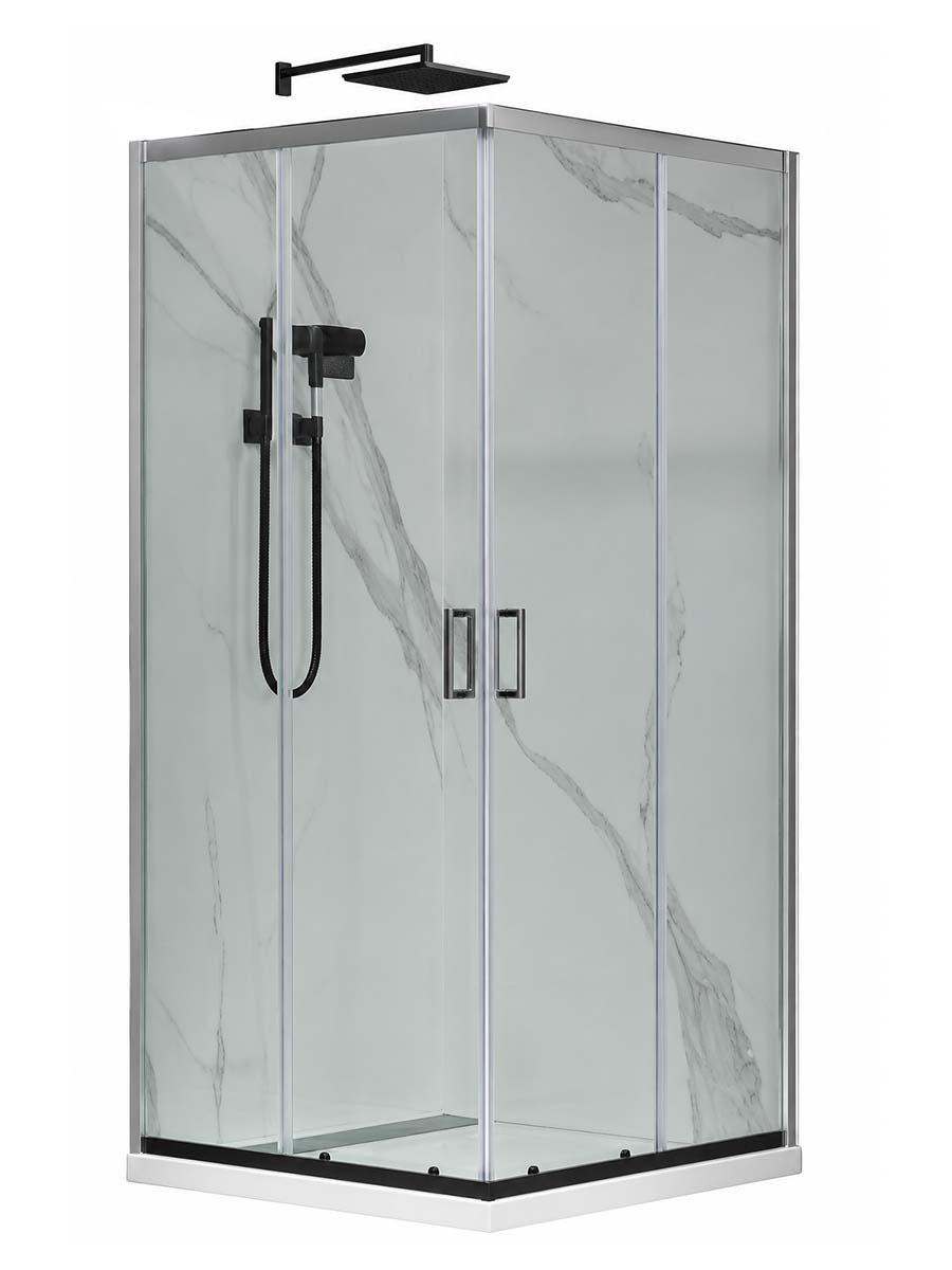 Tuš kabina Hidrosan Basic srebrni ram 90x90x190cm providno staklo 5mm