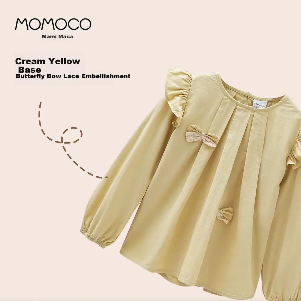 Momoco Bluza za devojčice, Žuta