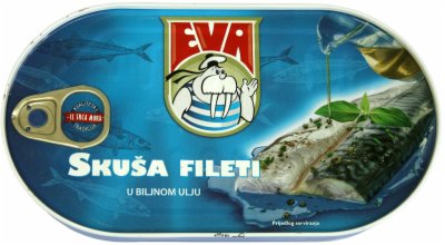 SKUŠA FILETI U BILJNOM ULJU EVA 170G