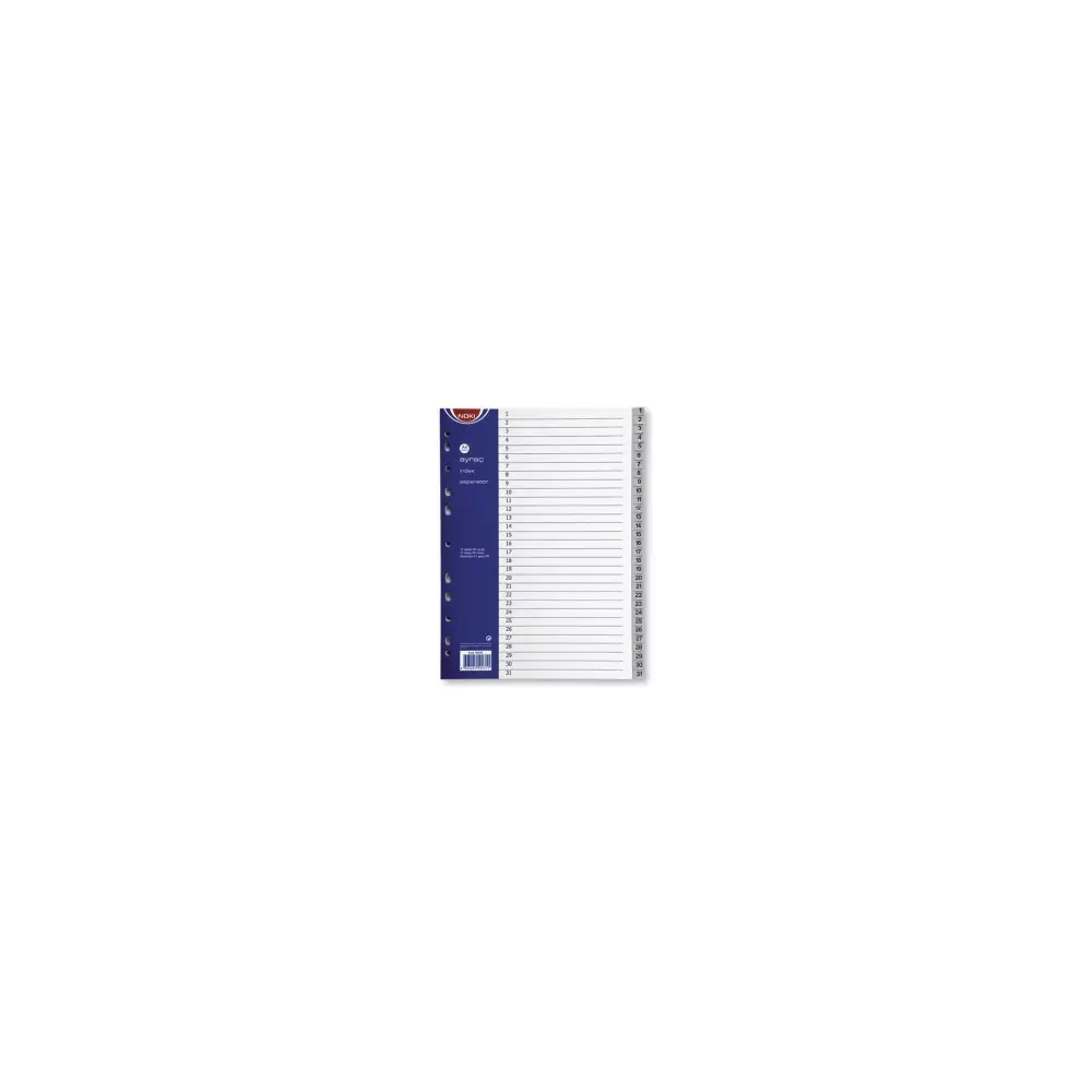 PREGRADNI KARTON A4 PVC NOKI 1-31