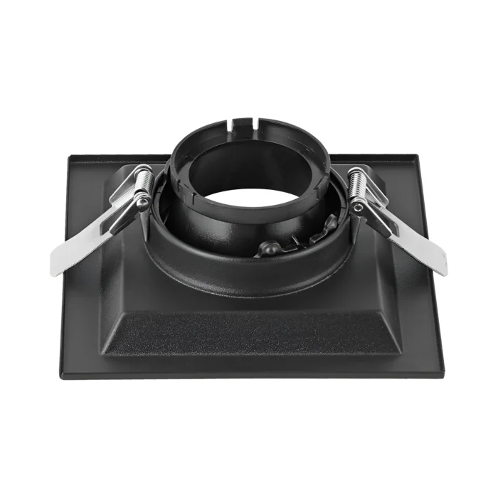Gata ugradna rozetna 1×GU10 crna kvadrat