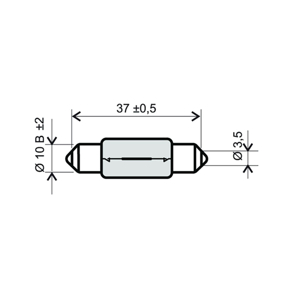 Sijalica 12V 5W T11x39 bela RMS