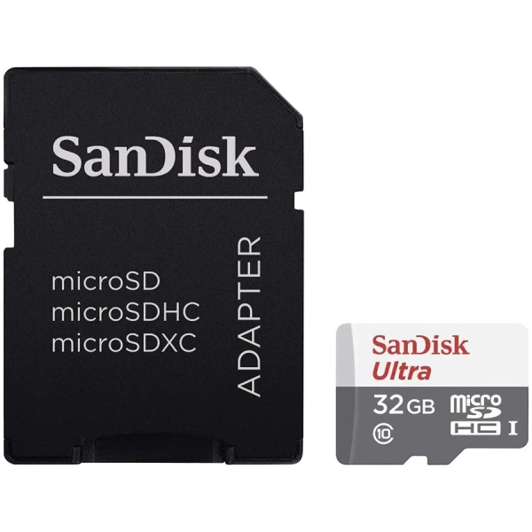 SANDISK Ultra microSDHC 32GB + SD Adapter 100MB s Class 10 UHS-I ( SDSQUNR-032G-GN3MA )