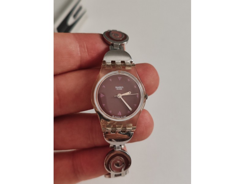 ORIGINAL Swatch ženski sat narukvica Bordo cifer