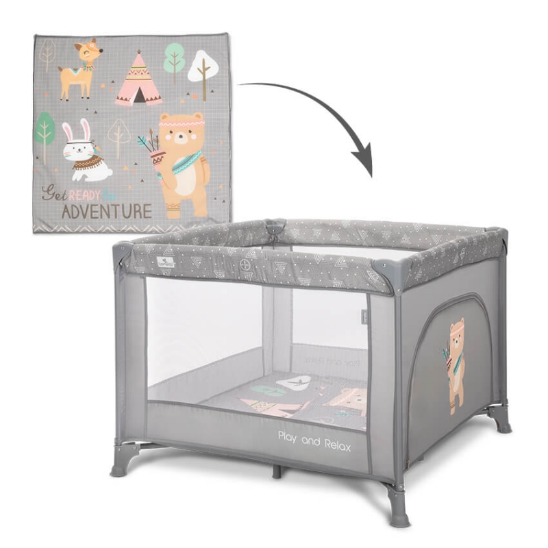 Lorelli Play N Relax ogradica za igru Grey Adventure