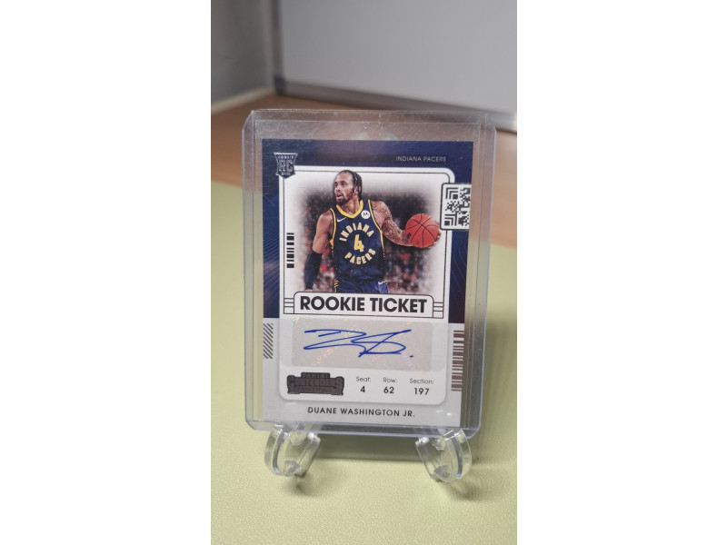 Panini Contenders Duane Washington POTPIS Partizan RC