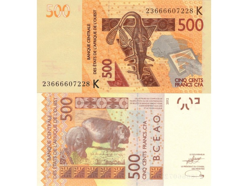 SENEGAL (W A S) `K` 500 Francs 2025 UNC, P-719Kn