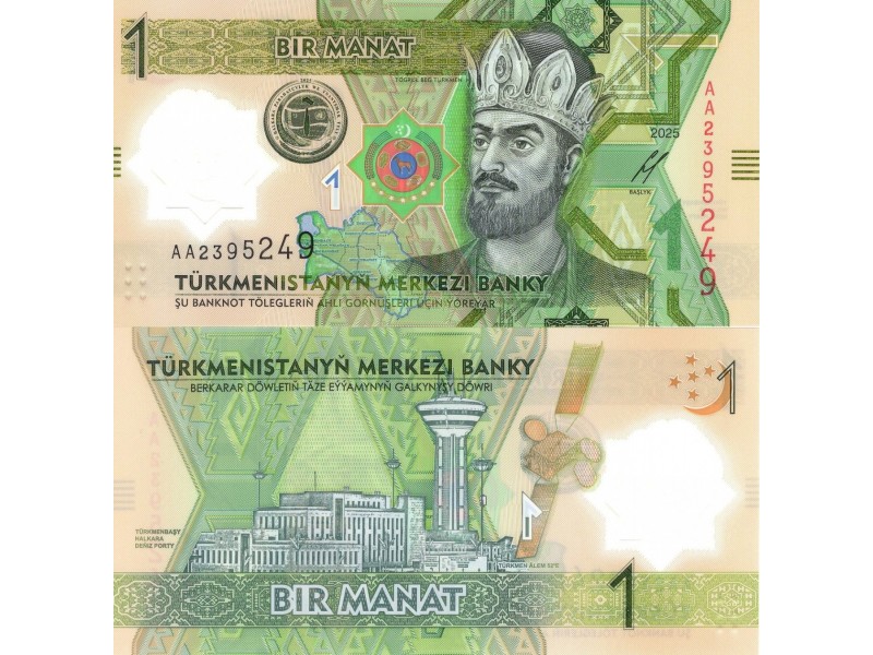 Turkmenistan 1 Manat 2026 UNC, P-new Polymer