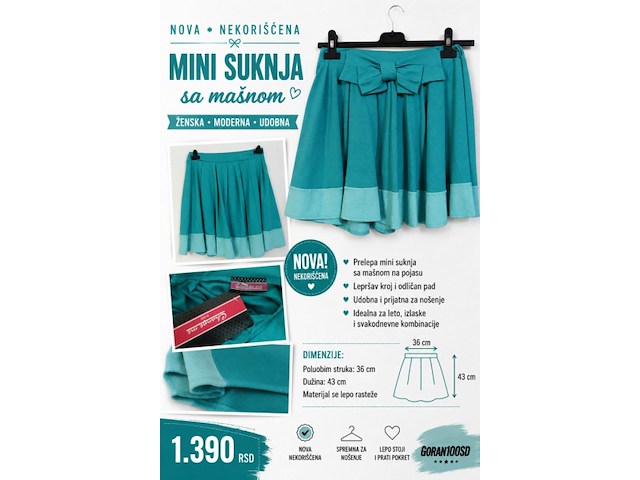 mini suknja sa mašnom – elegantna i moderna