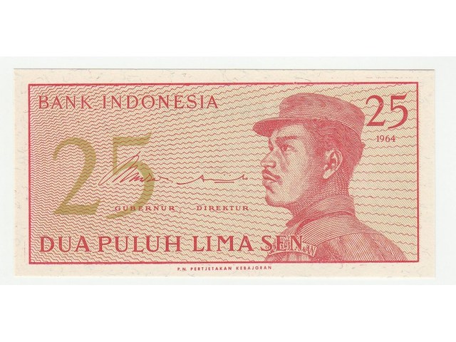25 Sen - 1964 - Indonezija