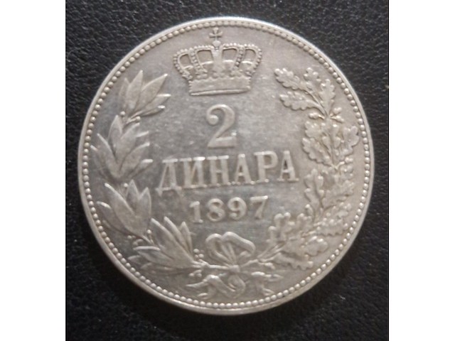 2 dinara 1897 Srebro