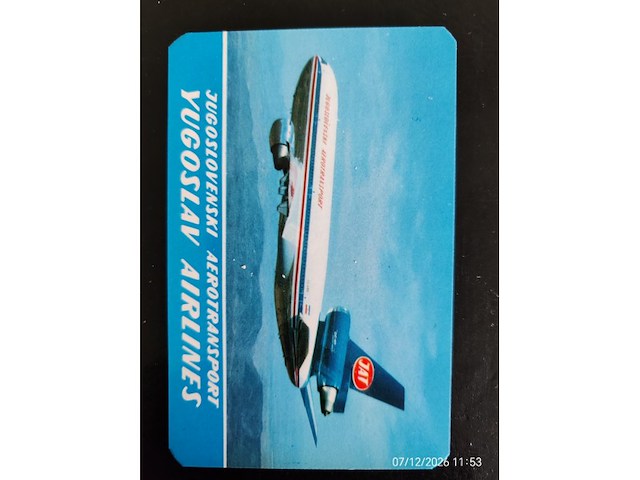 JAT, dzepni kalendar 1984