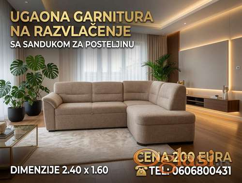 UGAONA GARNITURA NA RAZVLAČENJE
