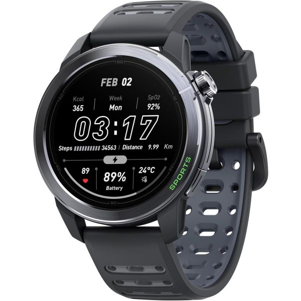 MIBRO Pametni sat GS ACTIVE2, GPS, 2 narukvice, siva