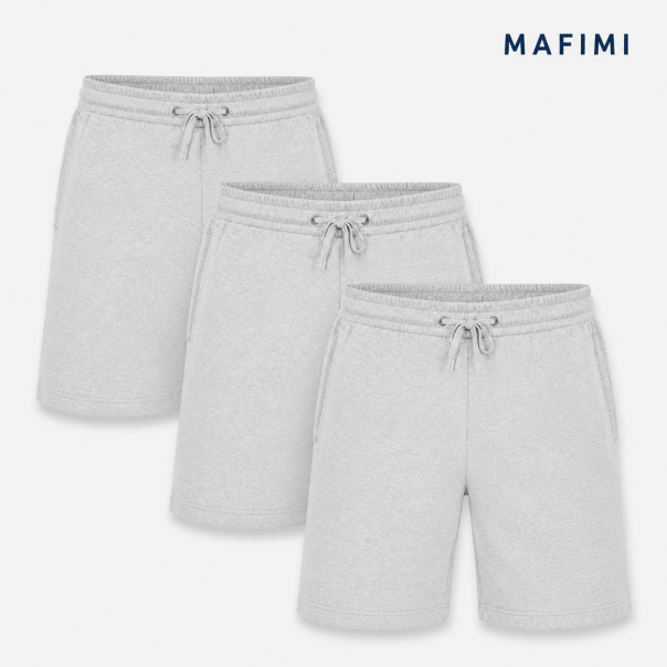 Mafimi boxer shorts set 3 kom melanž sivi
