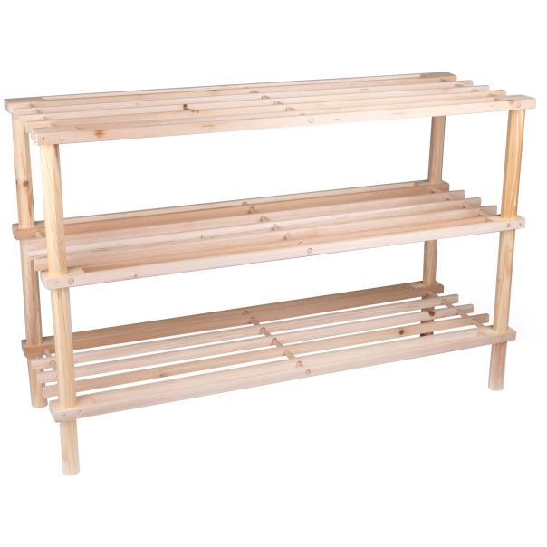 ALPINA Drveni stalak za obuću sa 3 nivoa 74 × 26 × 48,5 cm