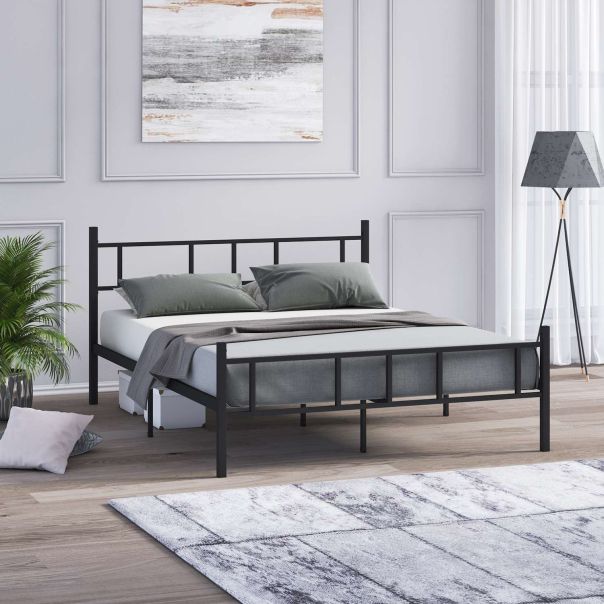 HANAH HOME Bračni krevet 160x200cm Akın, crna
