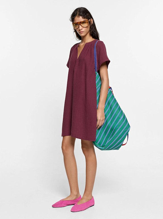 PLAIN DRESS WITH 100% COTTON