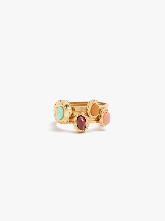 SET OF RINGS WITH STONES