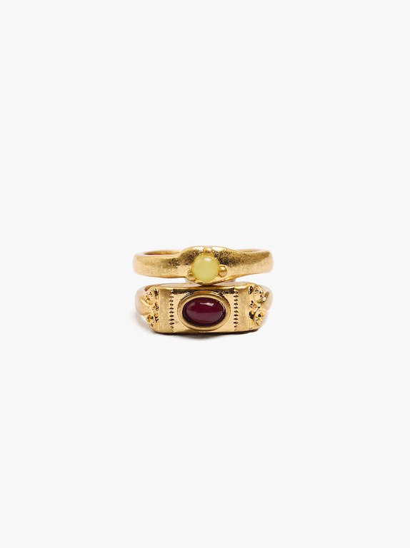 SET OF RINGS WITH DECORATIVE DETAIL