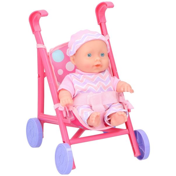 My Baby & Me bebi lutka 20 cm sa kolicima