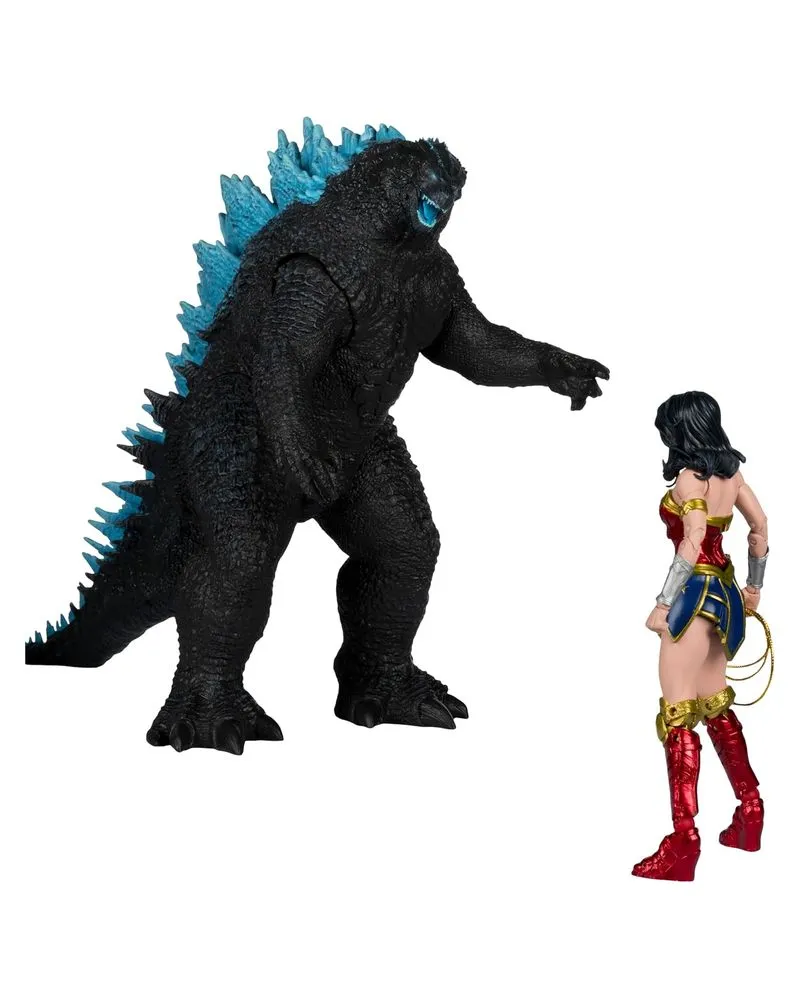 Action Figure DC Justice League Monsterverse - Woman Vs. Atomic Blast Godzilla - 2-Pack