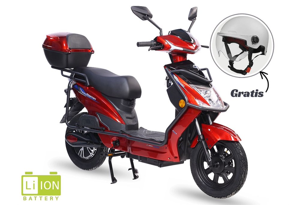 Električni bicikl 16" phantom 250w 60v/33ah lithium crvena