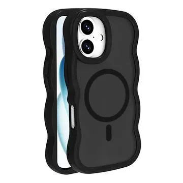 IPHONE 16 PLUS WAVE-EDGE MAGNETIC HYBRID CASE - BLACK