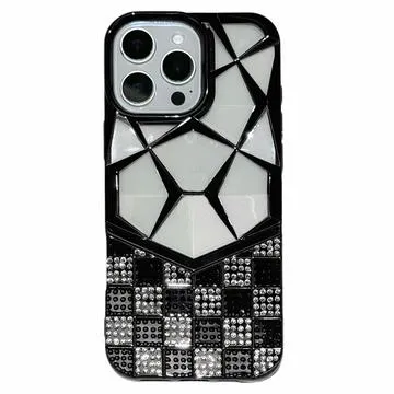 IPHONE 16 PRO MAX RHINESTONE GEOMETRIC DIAMOND PATTERN CASE