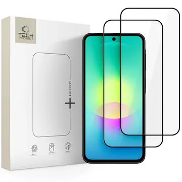 SAMSUNG GALAXY A27 TECH-PROTECT GLASS FIT+ TEMPERED GLASS SCREEN PROTECTOR - 2 PCS. - BLACK