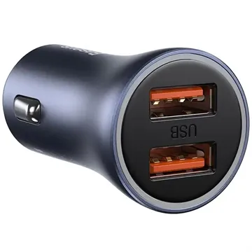 BASEUS GOLDEN CONTACTOR PRO PUNJAČ ZA AUTOMOBIL CCJD-A0G, 2X USB, 40W - SIVI
